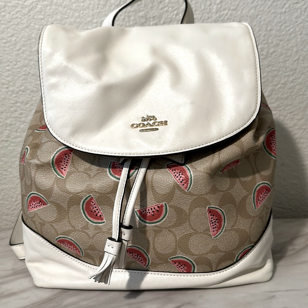 Coach Watermelon Elle Backpack - Gem